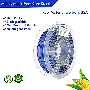 ECHEN PLA Filament 1.75mm, 3D Printer Filament Silk Black Purple Blue Filament, 3D Printing Filament 1kg/2.2lbs