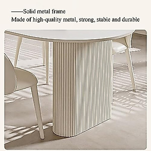 Dining table set for 4,Table Sets for 6,7 Piece Kitchen Table and Chairs Set for 6 Person,dining room table,Suitable for living room,restaurant,cafe,leisure reception desk and chair combination ( Colo