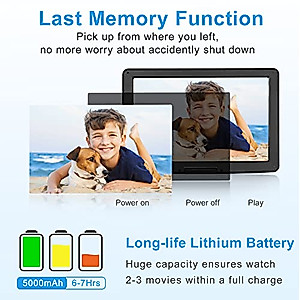 𝒀𝑶𝑶𝑯𝑶𝑶 17.9" Portable DVD Players with Large Screen, 15.6" Swivel Screen, 6 Hrs Battery DVD Player Portable with Car Charger and DC Adapter, Support USB/SD Card/Sync TV, Region Free, Black