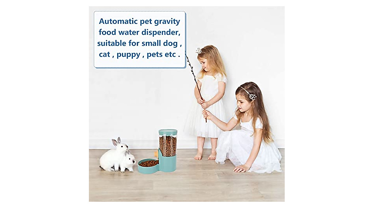 Rypet 35oz Automatic Bunny Food Dispenser for Small Pets