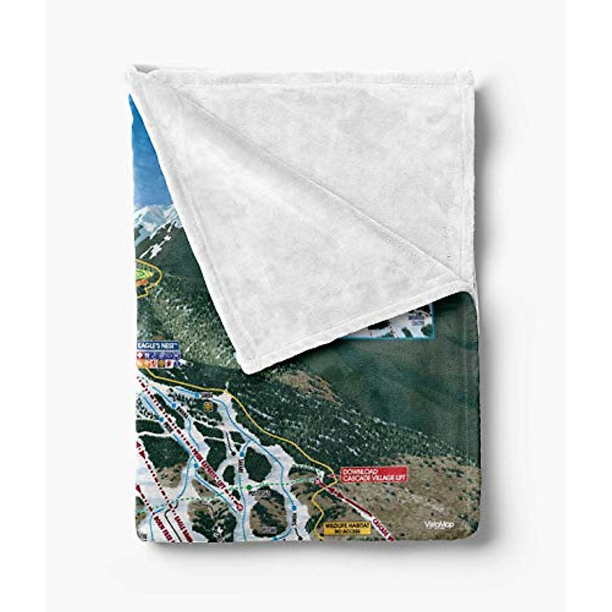 Vail Blanket – Vail Ski Resort Trail Map Soft Minky Throw Blanket | 70 x 50 inches