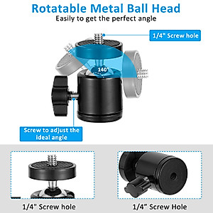 BILIONE Webcam Tripod Stand, for Logitech Webcam C920 C922 C930e C920S C920 C615 C960 C920x BRIO 4K NexiGo N60, Extendable Stand for Desk, Lightweight Mini Webcam Tripod with 1/4" Thread