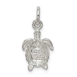 Auriga Fine Jewelry Sterling Silver Turtle Charm Pendant Gift for Women