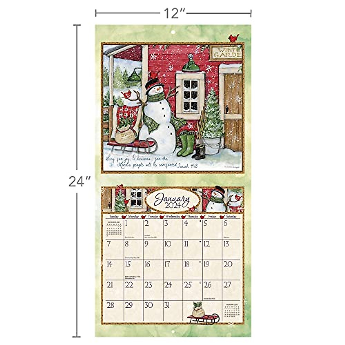 WSBL Blessings 2024 12X12 Wall Calendar (24997001736)
