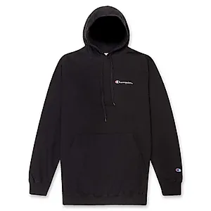 Champion Big and Tall Hoodies for Men – Embroidered Pullover Hoodies Sweatshirt Black