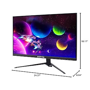 Sceptre IPS 27" QHD 2560 x 1440p LED Monitor DisplayPort HDMI up to 165Hz AMD FreeSync Premium 99% sRGB Build-in Speakers, Machine Black 2021 (E275B-QPT168)