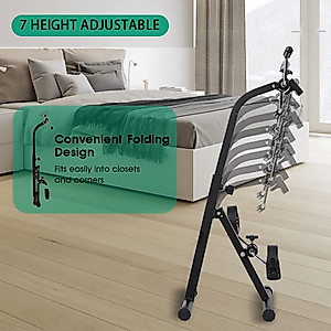 VIVIJASON Pedal Exerciser - Bike Hand Arm Leg and Knee Exercise Peddler for Seniors, Elderly - Indoor Adjustable Fitness Equipment for Total Body - Nonslip Base-Built-in Electronic Display