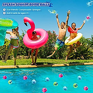 Honoson 50 Pieces Water Absorbent Ball Pool Toys Pool Balls Water Balls for Summer Outdoor Beach Pool Party Favors