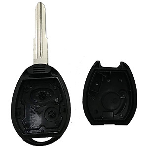 2 Pack Replacement Key Fob Shell Case Fit for Land Rover Discovery 1999-2004 Keyless Entry Remote Casing Key Cover Housing with Uncut Blade Blank (Black)