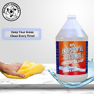 Quality Chemical - Super Premium - Pure 80% Isopropyl Alcohol (IPA) - Made in The USA - Concentrated Isopropyl Alcohol 128 oz 1 Gallon (Pack of 1)