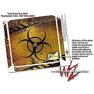 Vinyl Decal Skin Wrap compatible with Sony PlayStation 4 Slim Console Toxic Decay (PS4 NOT INCLUDED)