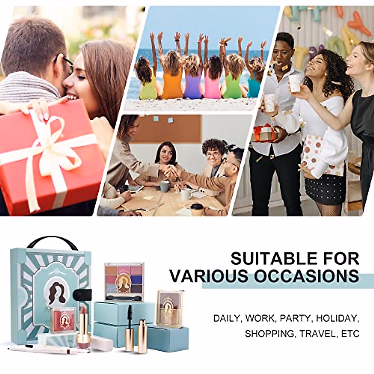 Makeup Kit for Teen Girls 7 Days Advent Calendar Week Makeup Countdown Set Perfect Makeup Advent Calendar of Makeup Gift Set Cruelty Free with 7 Individually Boxed Makeup Kits Surprises