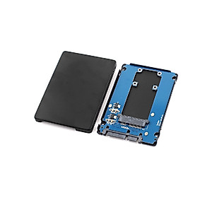Qtqgoitem Card Slot Mini PCI-E mSATA SSD to 2.5" SATA Hard Drive Adapter Black (model: 11b 644 f18 8bd 4f5)