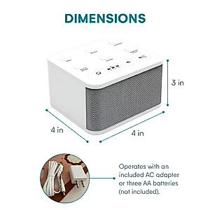 White Noise Sleep Sound Machine for Adults | Sound Machines for Sleeping | Portable White Noise Machine for Office Privacy | Travel Sound Machine Baby | Plug in Or Battery Operated Brown Noise Maker