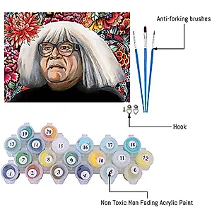 Paint by Numbers for Adults Beginners, DIY Paint by Numbers for Kids Acrylic Paint Drawing Paintwork with Paintbrushes Always Sunny in Philadelphia Merch Fun Wall Decor 16X20inch