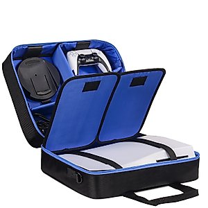 Storage Carrying Case for PS5 Accessories, Waterproof bag for Sony Playstation 5 Digital Edition/Ultra HD Game Consoles ,Storage Controllers, headset, base, remote control and cables.