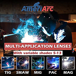 AmeriArc 2x4 Auto-Darkening Welding Helmet Lens Variable shade 9-13, Clear Dark Lense, Autodarkening