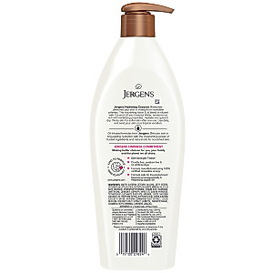 Jergens Hydrating Coconut Body Lotion, Hand and Body Moisturizer Hydrates Dry Skin Instantly, Infused with Coconut Oil, Dermatologist Tested, 16.8 oz