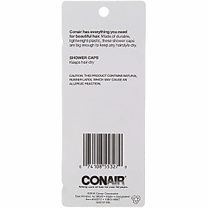 Conair 55327z Shower Cap Assorted Pastel Colors 3 Count