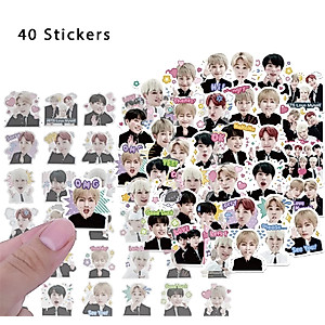 Kpop BTS Birthday Party Kit Supplies For Bangtan Boys includes Banner - 1 Cake Topper - 24 Cupcake Toppers - 16 Balloons - 40 Stickers