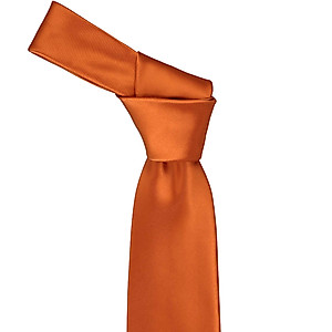 tiemart Premium Solid Color Necktie (Burnt Orange)