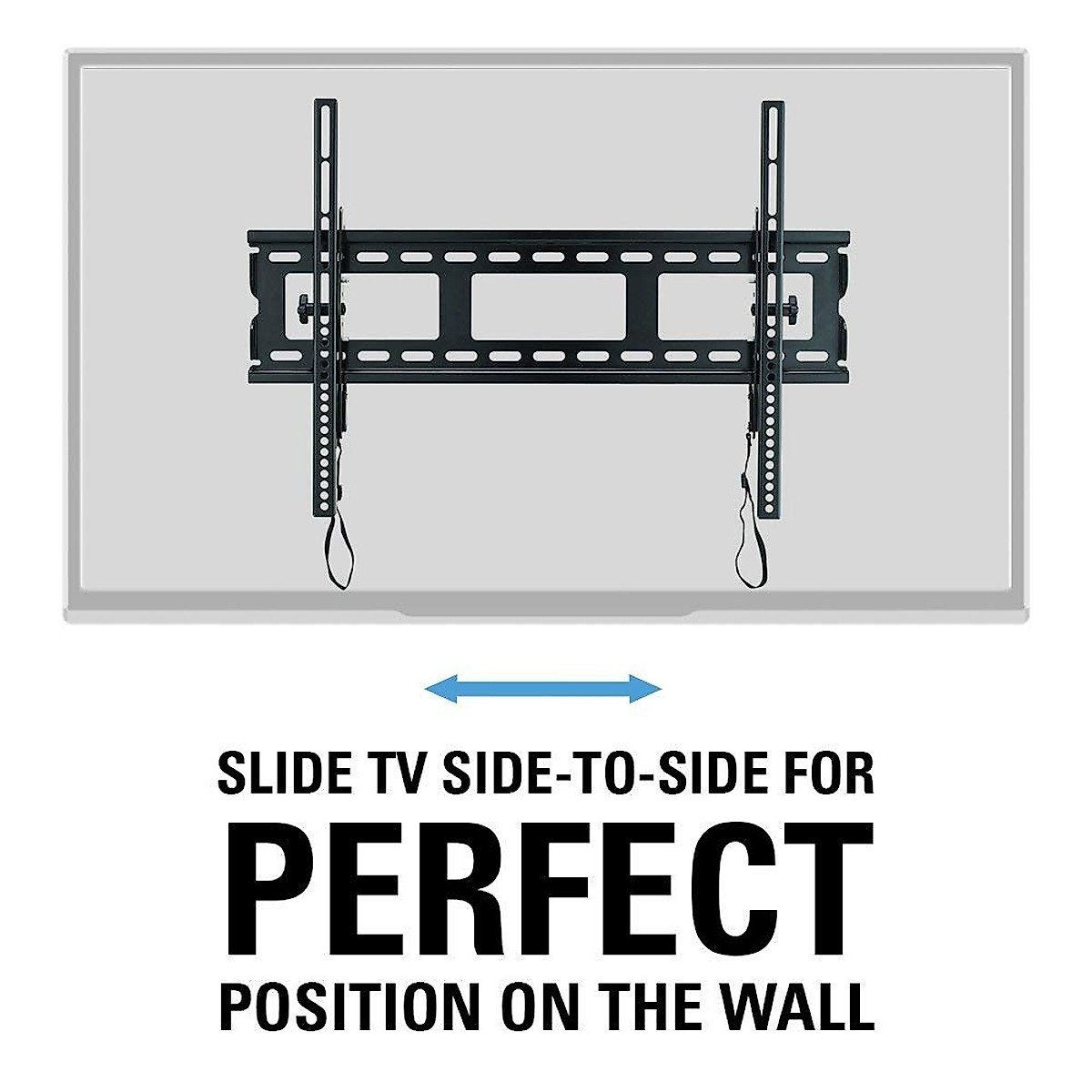 Sanus Universal Low Profile Tilt TV Wall Mount for 37" - 80" LED, LCD & Plasma TVs, Eliminates Glare with 10º of Tilt & Post-Install Adjustments - 3 Step Install - Safety Certified - MLT14-B1