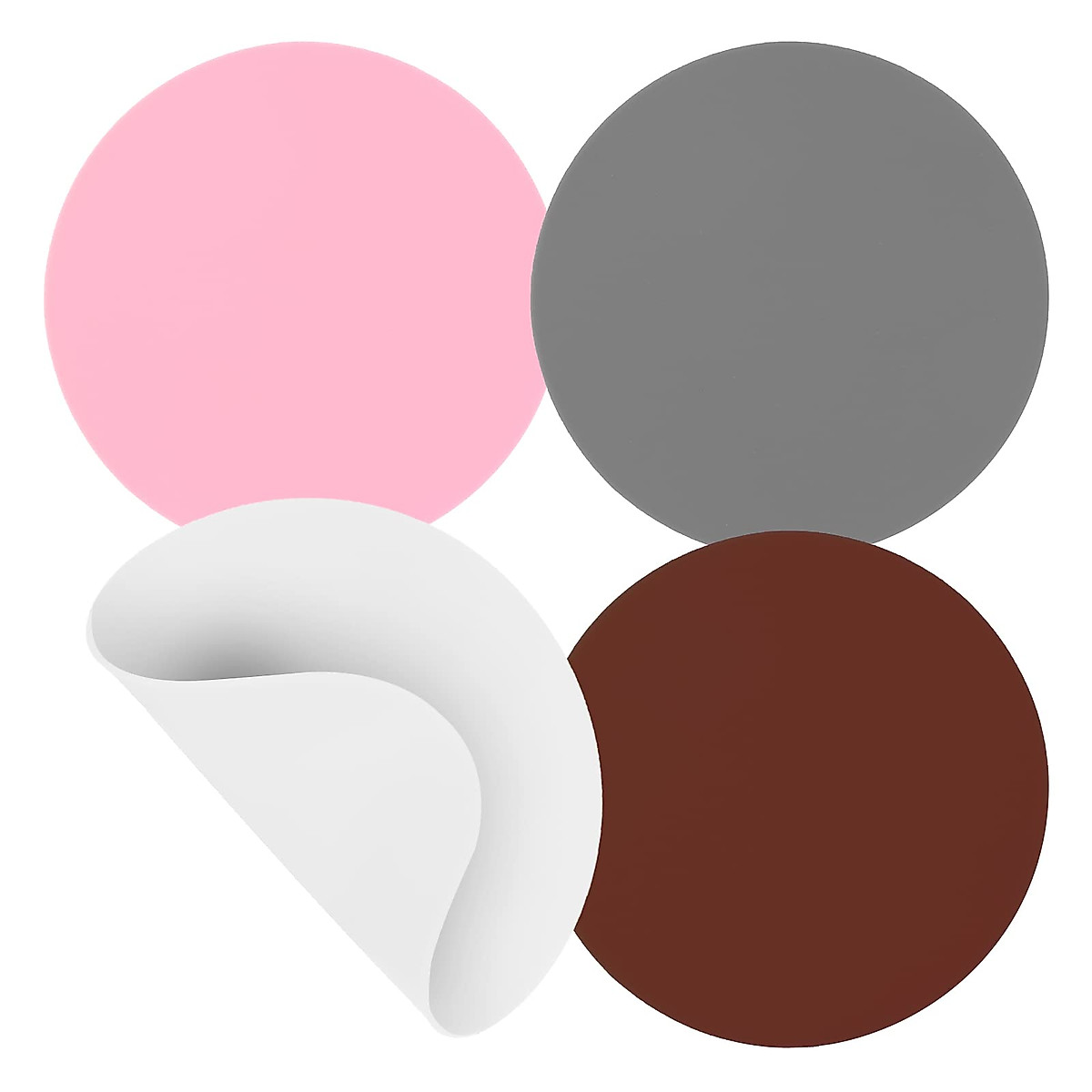 LUTER 4pcs Jar Opener Gripper Pads, Silicone Jar Opener Multi-function Jar Opener Kitchen Coasters Bottle Lid Openers for Arthritis Seniors Kids Women and Weak Hands(4 Colors)