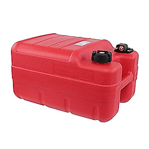 BISupply Boat Gas Tank Kit 6 Gallon - Portable Plastic Outboard Marine Boat Fuel Tank with Fill Hose