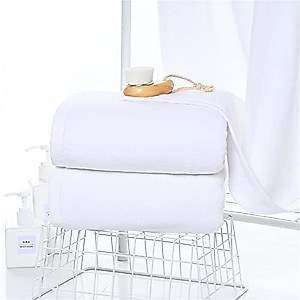 NUPYQL Towels 2Pcs Luxurious Jumbo Bath Sheet Premium Cotton Oversized 70*140cm - Soft Towel Sets for Bathroom - Ultra Soft & Highly Absorbent - White