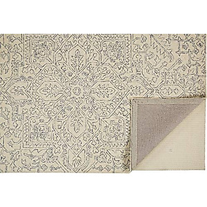 Feizy Rugs - Belfort Collection, Transitional Floral Area Rug - Gray/Ivory 8' x 10'