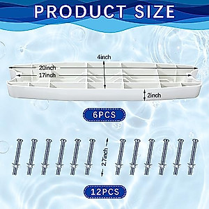 Wettarn 18 Inches Pool Ladder Steps Universal Swimming Pool Ladder Pedal Set Molded Plastic Swimming Pool Ladder Rung Step with Stainless Steel Bolts Fit for Inground and Above Ground Pools(6 Set)