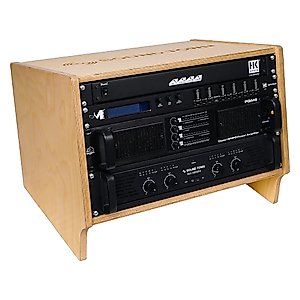 Sound Town 6U Space Baltic Birch Plywood Angled Desktop Turret Studio Equipment Rack (SDRK-6SL)