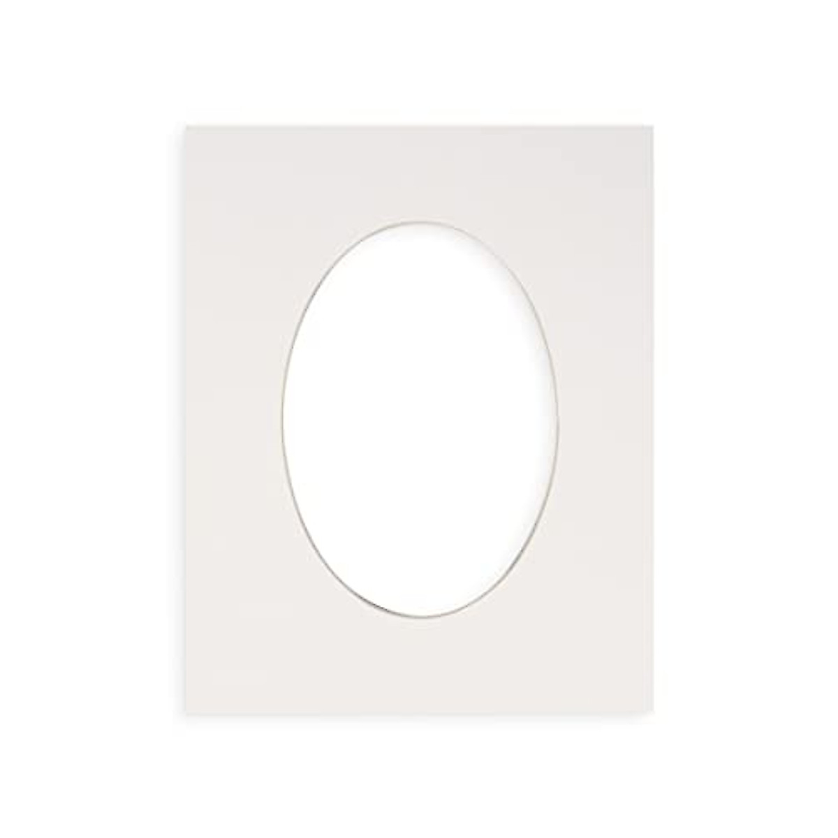 11x17 Mat Bevel Cut for 9x13 Photos - Precut White Oval Shaped Photo Mat Board Opening - Acid Free Matte to Protect Your Pictures - Bevel Cut for Family Photos, Pack of 1 Matboard Show Kit With Acid