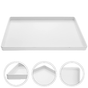 Zerodeko Dessert Trays Rectangular Tray White Melamine Design Board Snack Dessert Tray
