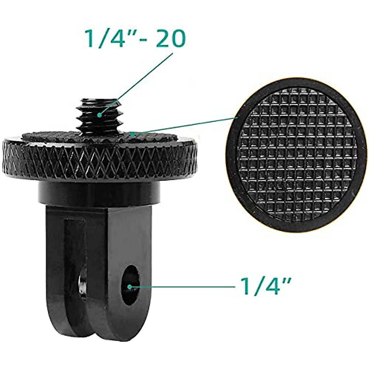 VIZEMO 4 PCS Aluminum Camera Tripod Adapter 1/4"-20 Conversion Adapter Mount Compatible with Gopro Action Cameras insta360 and Other Standard 1/4 Accessories（4 PCS）