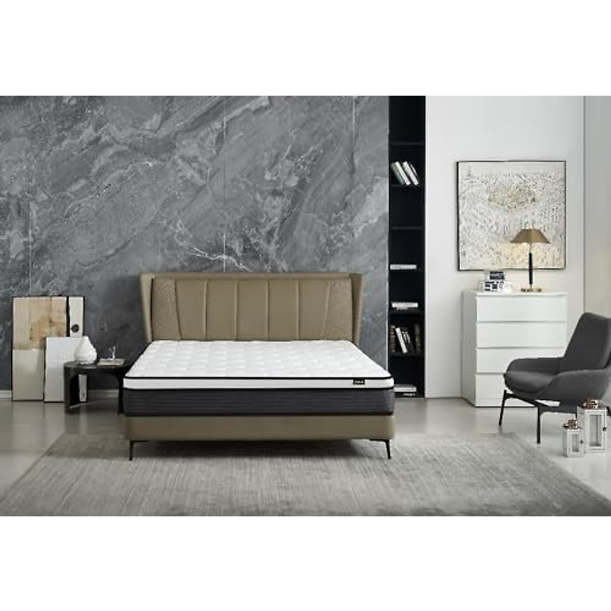 US Pride Furniture Premium 10 Inch Queen Hybrid Mattress, Medium Firmness, Enhanced Lumbar Support, Pillow Top Comfort, and Hypoallergenic Design, Bed in a Box