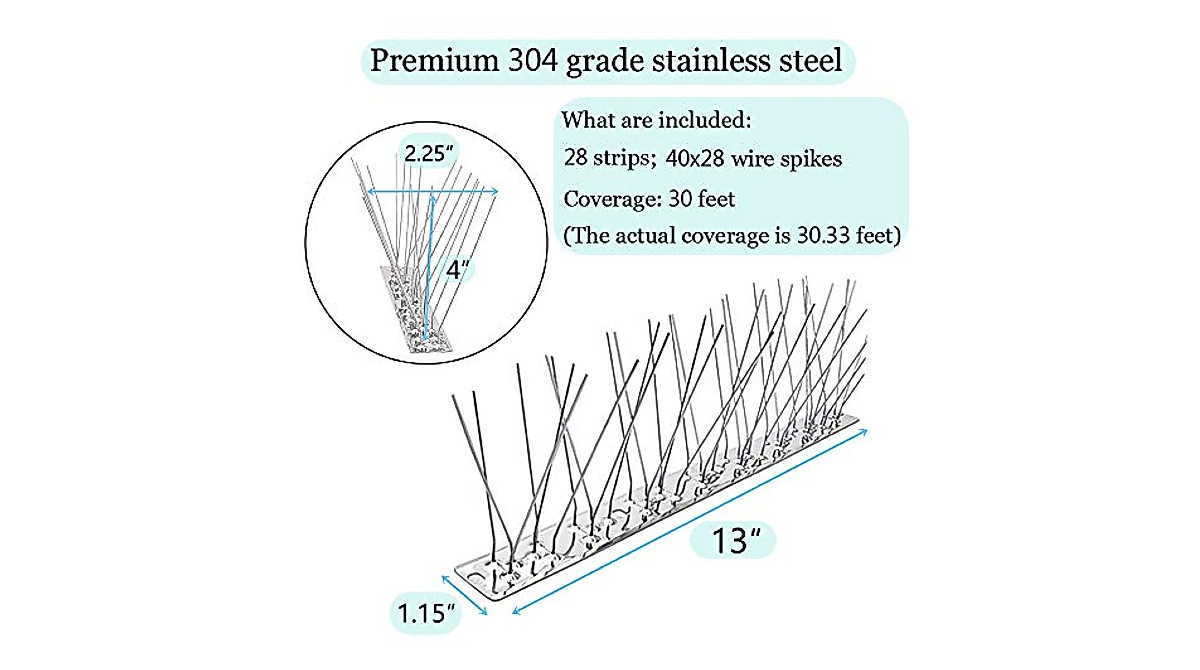 PANGCH Bird Spikes - No More Bird Nests & Poop