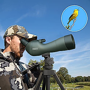 Emarth 20-60x60AE 45 Degree Angled Spotting Scope with Tripod, Phone Adapter, Carry Bag, Scope for Target Shooting Bird Watching Hunting Wildlife