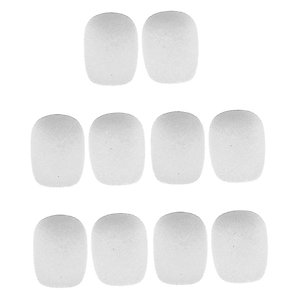 Gazechimp Universal Headset Foam Microphone Windmuff Mic Covers, 10x, White
