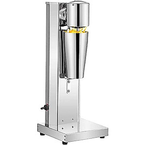 VEVOR Milkshake Maker Kit, Stainless Steel Electric Milkshake Maker, 180W Milkshake Machine, Single Head Classic Milkshake Maker with 800ml Cup, Silver Milkshake Maker Machine, 2 Speed Adjustable