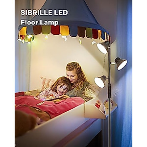 SIBRILLE [Upgraded] LED Floor Lamp, 36W Dimmable Standing Lamp with Remote & Touch Control, 2700K-6500K, Modern Tree Floor Lamp with 3 Rotatable Lights, Floor Lamps for Living Room, Bedroom, Office