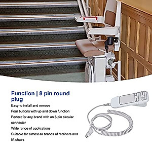 Electric Recliner Controller, Power Recliner Hand Control 4 Button 8 Pin Remote Handset Controller for Lift Chair Power Recliner