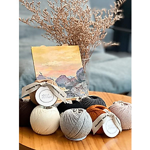 About Strings 100% Extra Fine Merino Wool No. 3 Light DK Yarn 1.76oz(50g) 109 Yards per Ball, 3-Pack (Caramel)