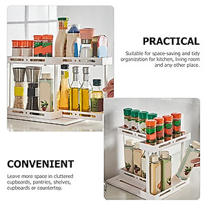 Alipis Kitchen Spice Rack Spice Jar Holder Bathroom Toiletry Organizers Tabletop Seasoning Rack Cosmetic Holder Kitchen Rack Dressing Table Organizer Desktop Spice Rack