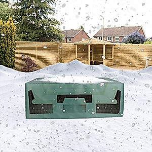 SCNSYL Garden Furniture Covers 24x24x24in, Waterproof, Windproof, Heavy Duty Rip Proof 420D Oxford Fabric Large Patio Set Cover, Outdoor Table Cover, Rectangular - Green.