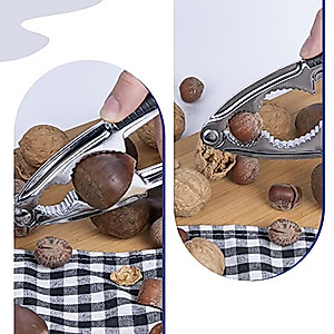 Nut Cracker, Seafood Tool, Walnut Cracker for All Nuts, Heavy Duty Shell Cracker Kitchen Tool with Non-slip Handle