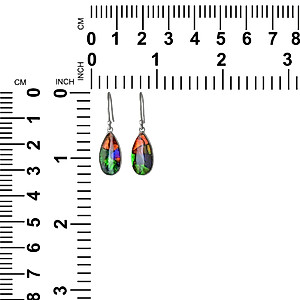 Starborn Sterling Silver Ammolite Pear Earrings