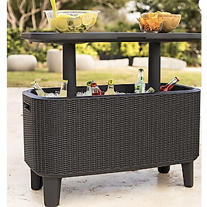 Keter 63 Quart Cooler Bevy Bar and Serving Station