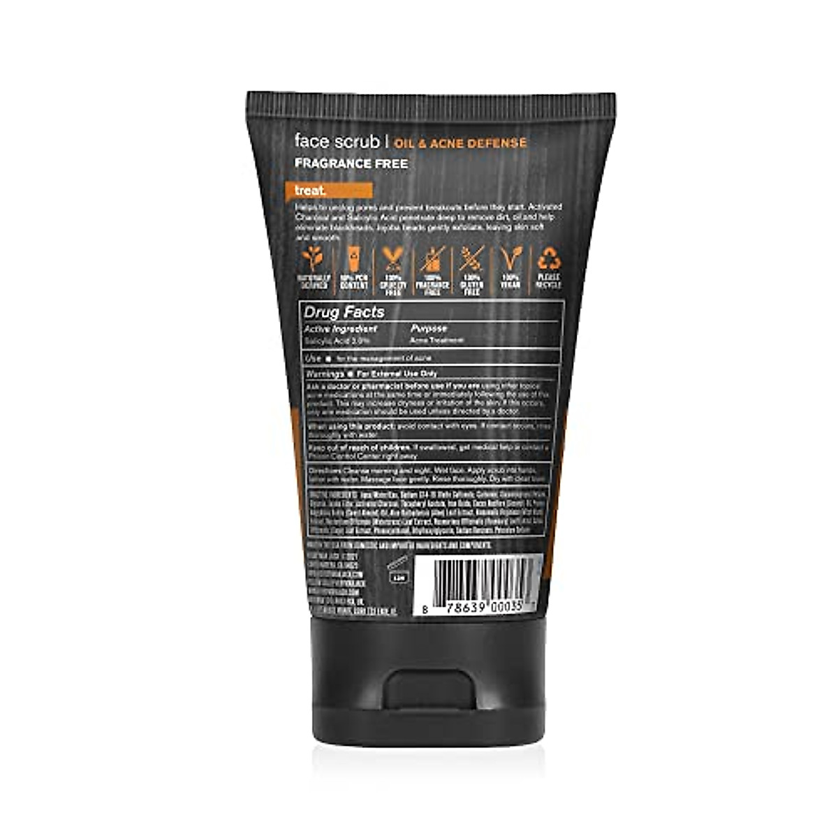 Every Man Jack Activated Charcoal Oil and Acne Defense Face Scrub for Men - Exfoliate Away Dry, Dead Skin, and Deep Clean to Remove Dirt and Oil with Natural Jojoba Beads - 4.2oz - 2pack