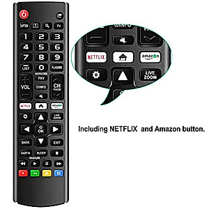 Universal Remote for LG Smart TV, Compatible with All LG TV Remote Control LCD LED OLED UHD HDTV 3D 4K Smart TV Models, Replacement for LG TV Remote Feature with Netflix Amazon Shortcuts Button